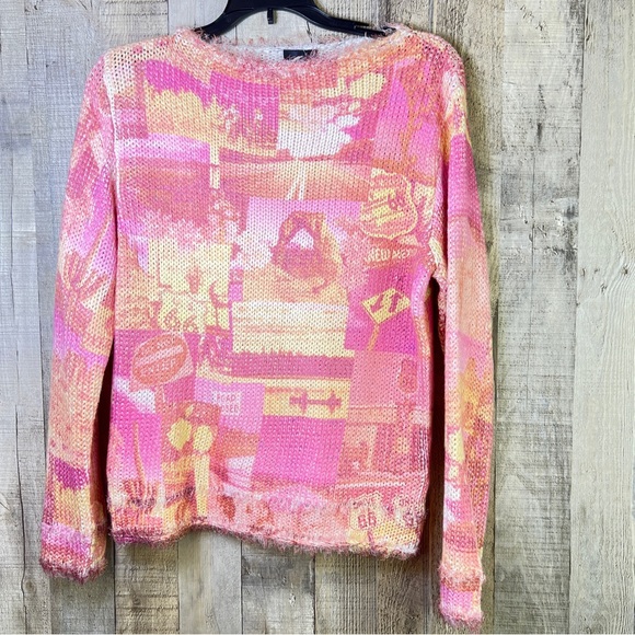 Sweaters | Route 66 Sweater With Fuzzy Hems Long Sleeve Boat Neck ...